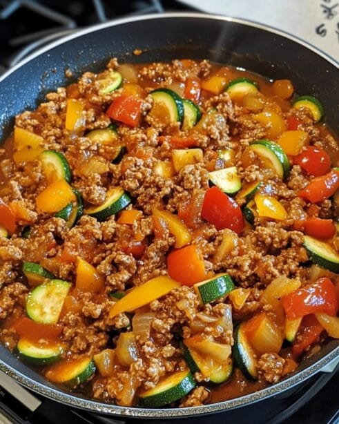 Hackfleisch-Gemüse-Pfanne - Süße Rezepte